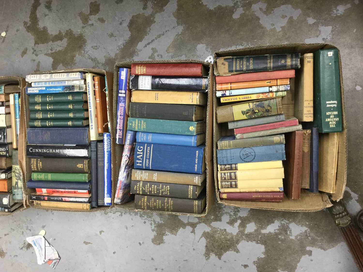 Lot 357 - Books- Five boxes of military related books