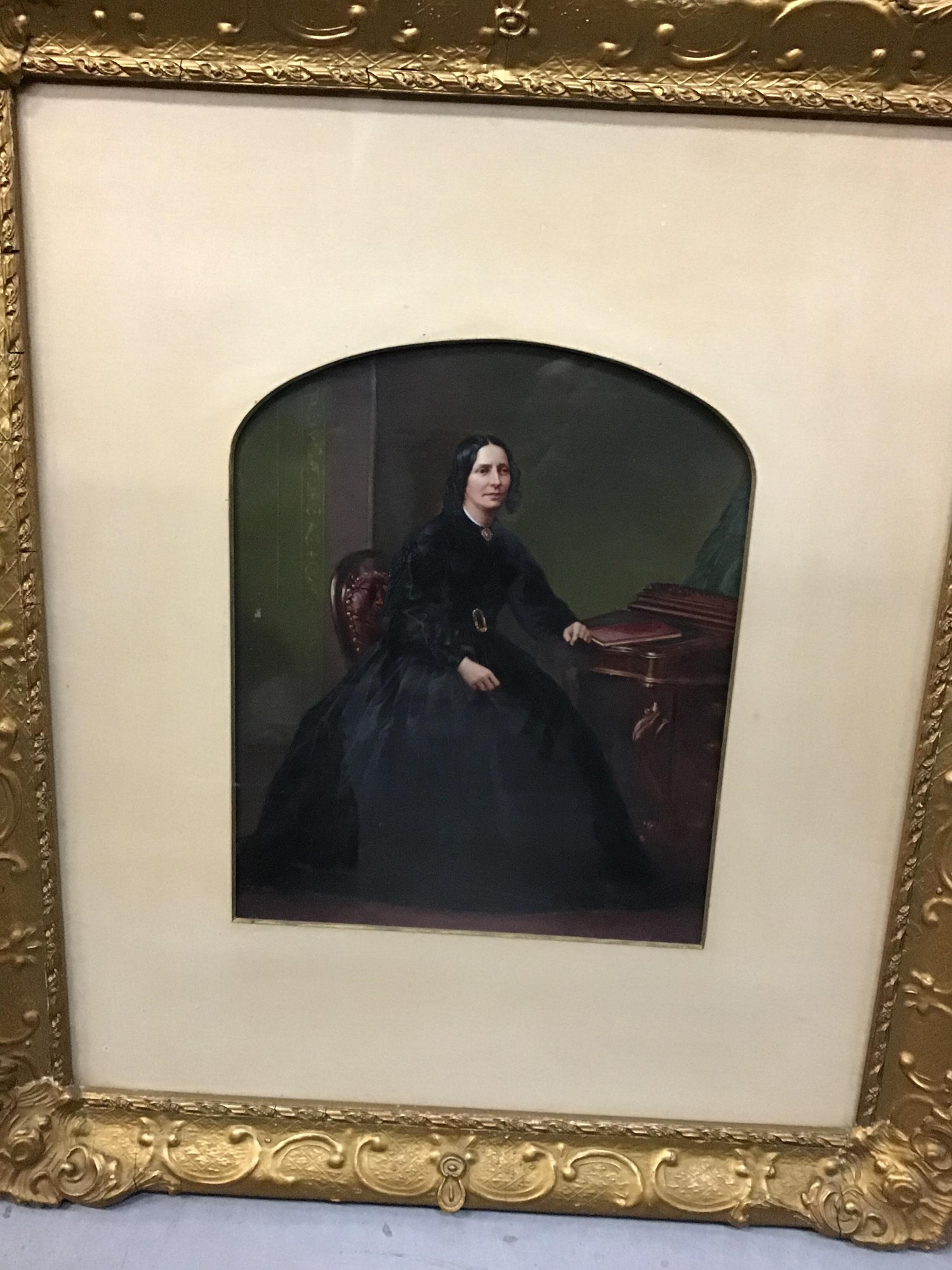 Lot 546 - Three Victorian painted portrait photographs