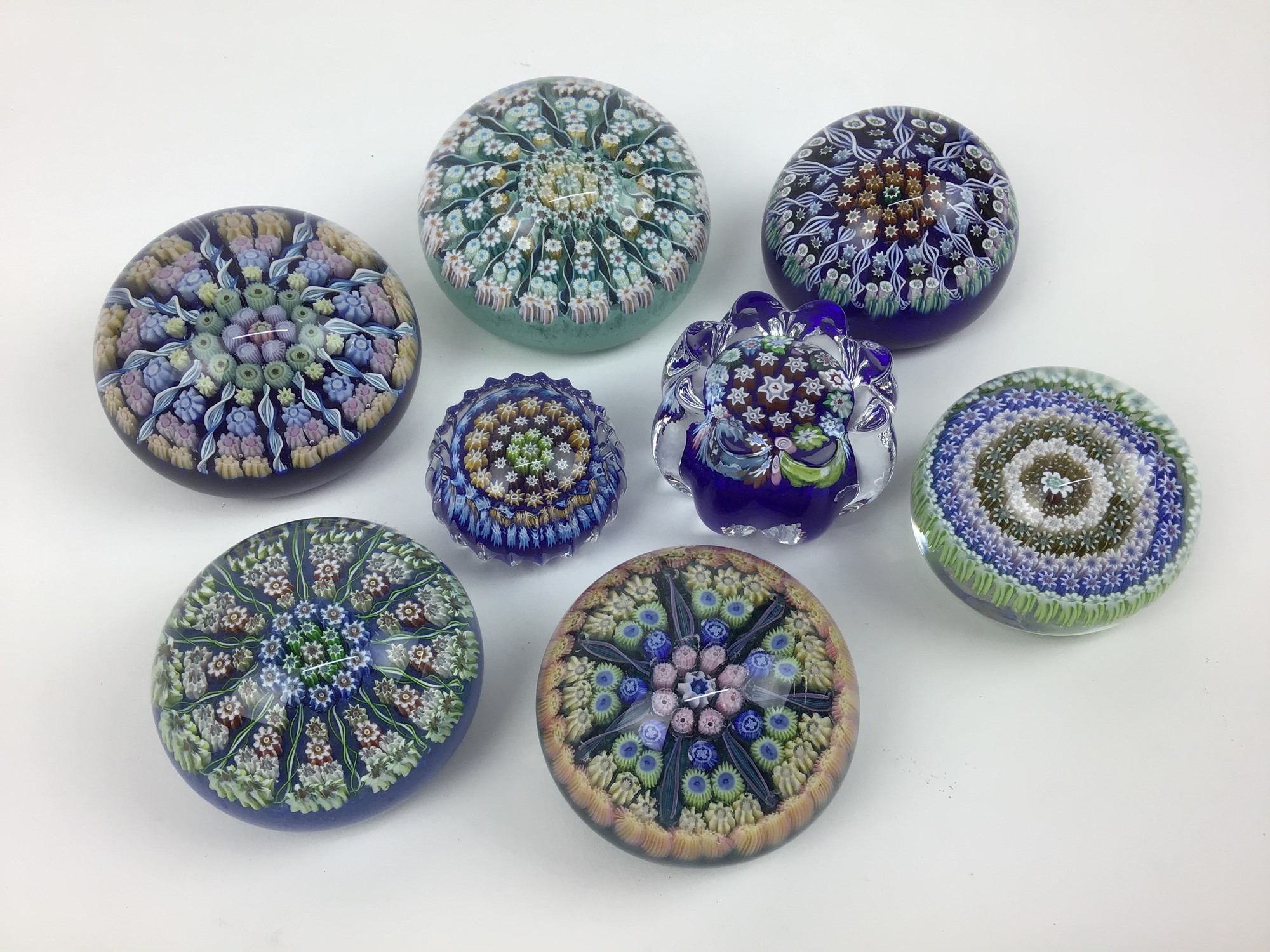 Lot 105 - Eight Perthshire art glass paperweights (8)
