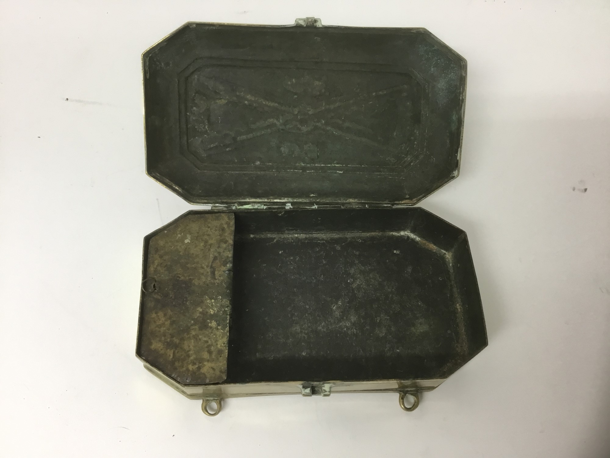 Lot 147 - 18th century brass tinder box