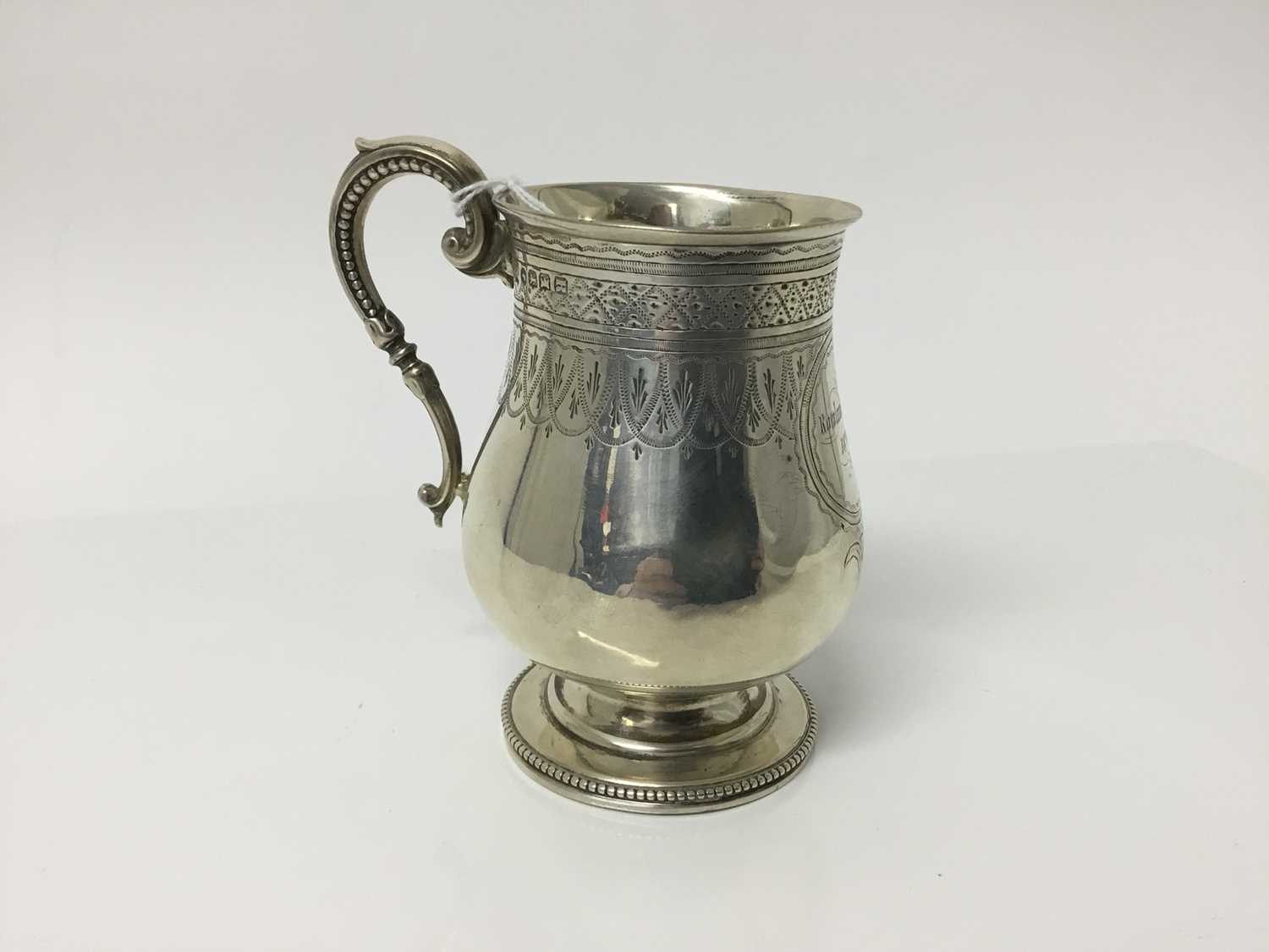 Lot 301 - Vicrotian Exeter silver baluster christening