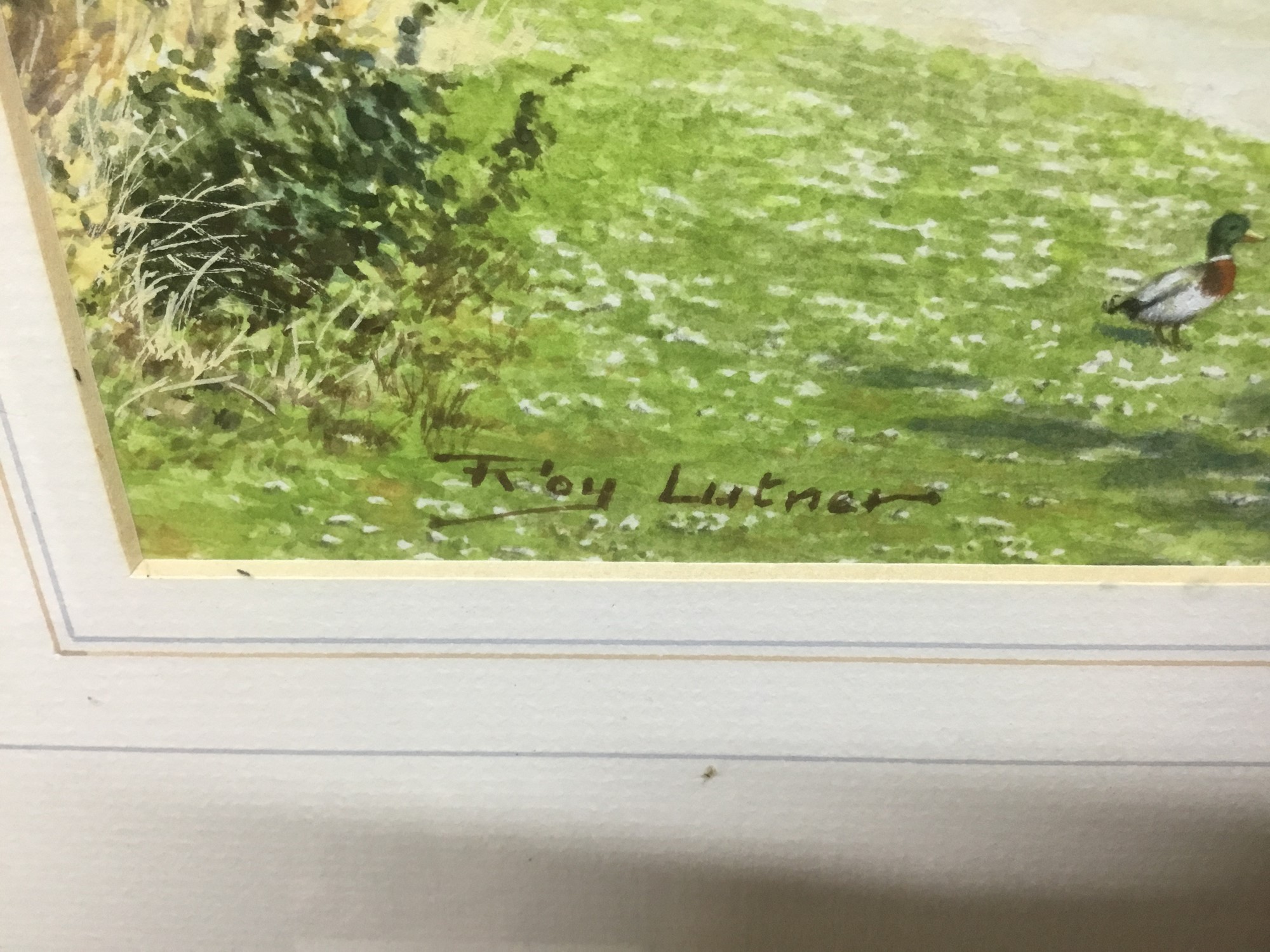 Lot 56 - Roy Lutner (contemporary) watercolour, pair