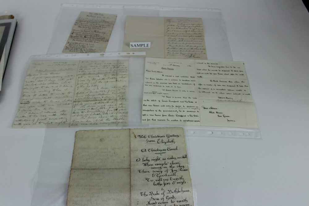 Lot 1131 - Collection of 19th century letters and