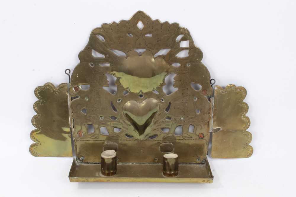 Lot 217 - 18th century Dutch brass wall sconce