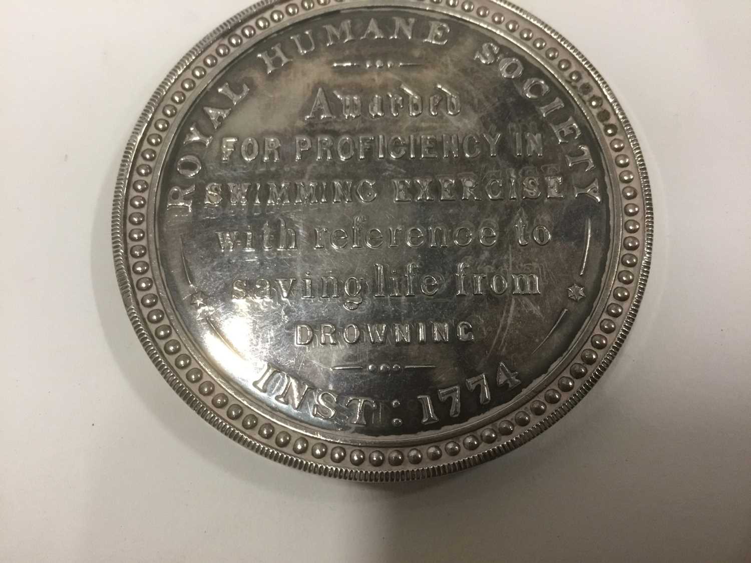 Lot 1988 - Royal Humane Society silver medal awarded