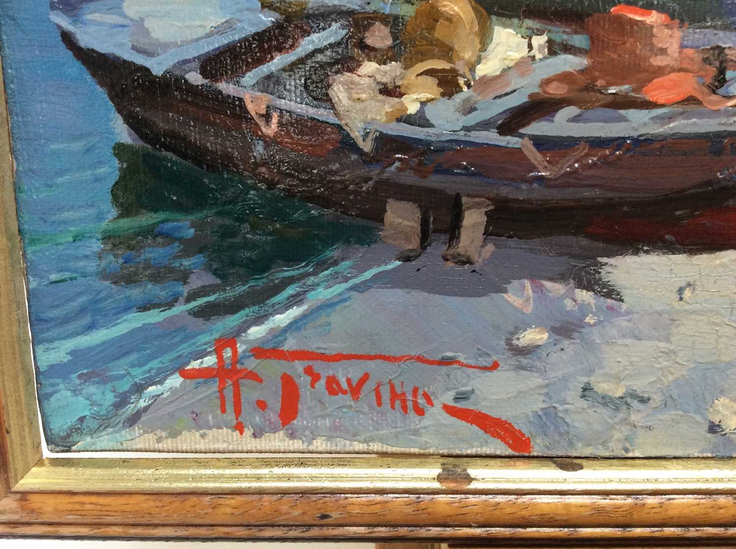 Lot 28 - Antonio Gravina (b. 1934) oil on canvas- On