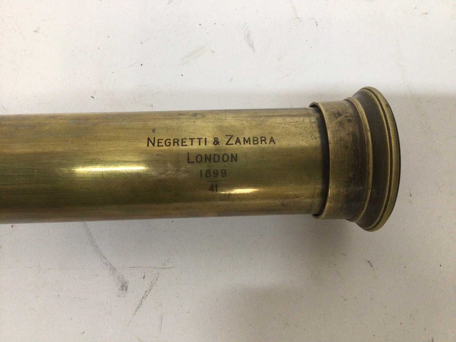 Lot 279 - Victorian brass spotting scope by Negretti