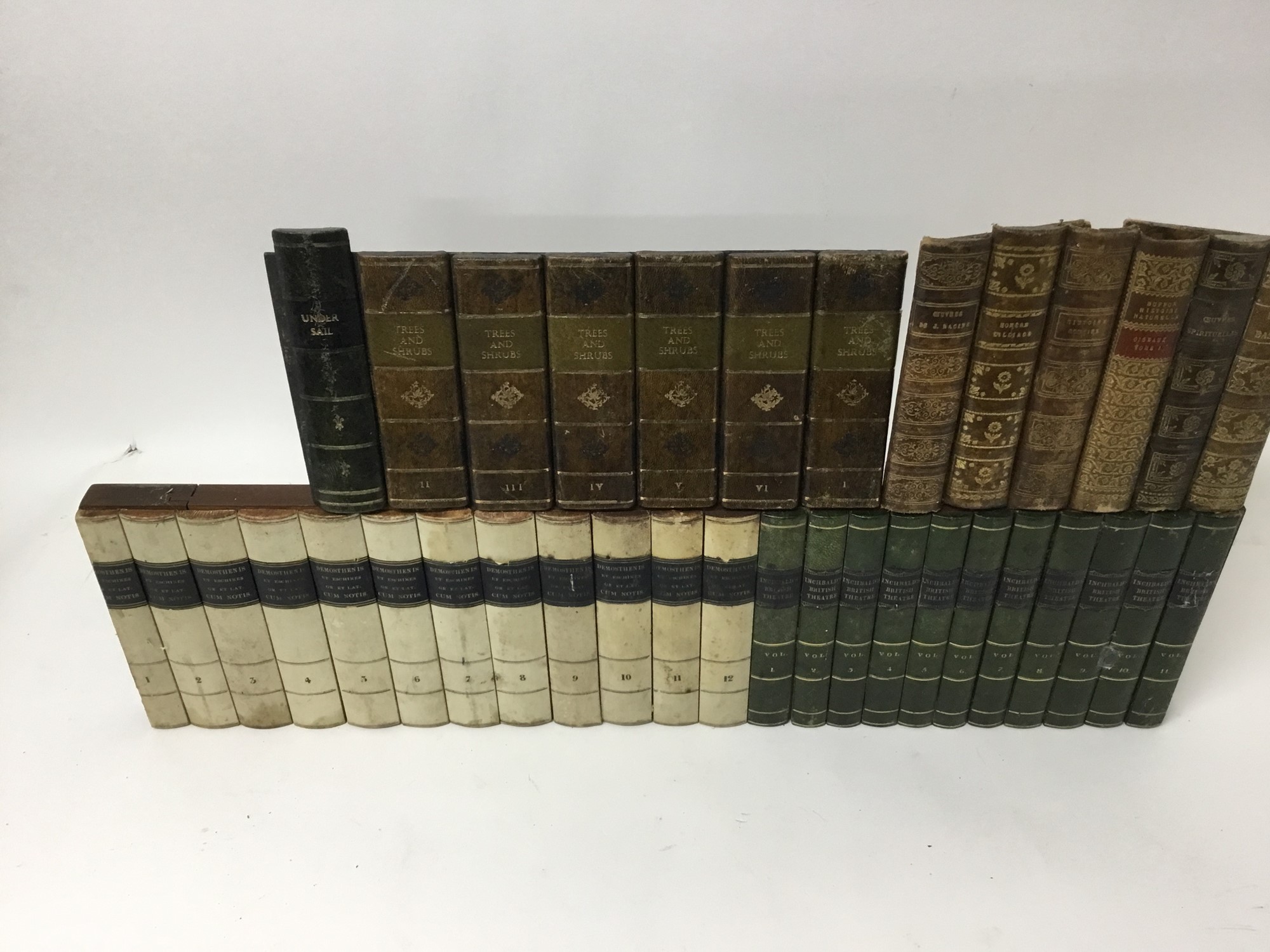 Lot 398 - A large collection of faux book spine panels