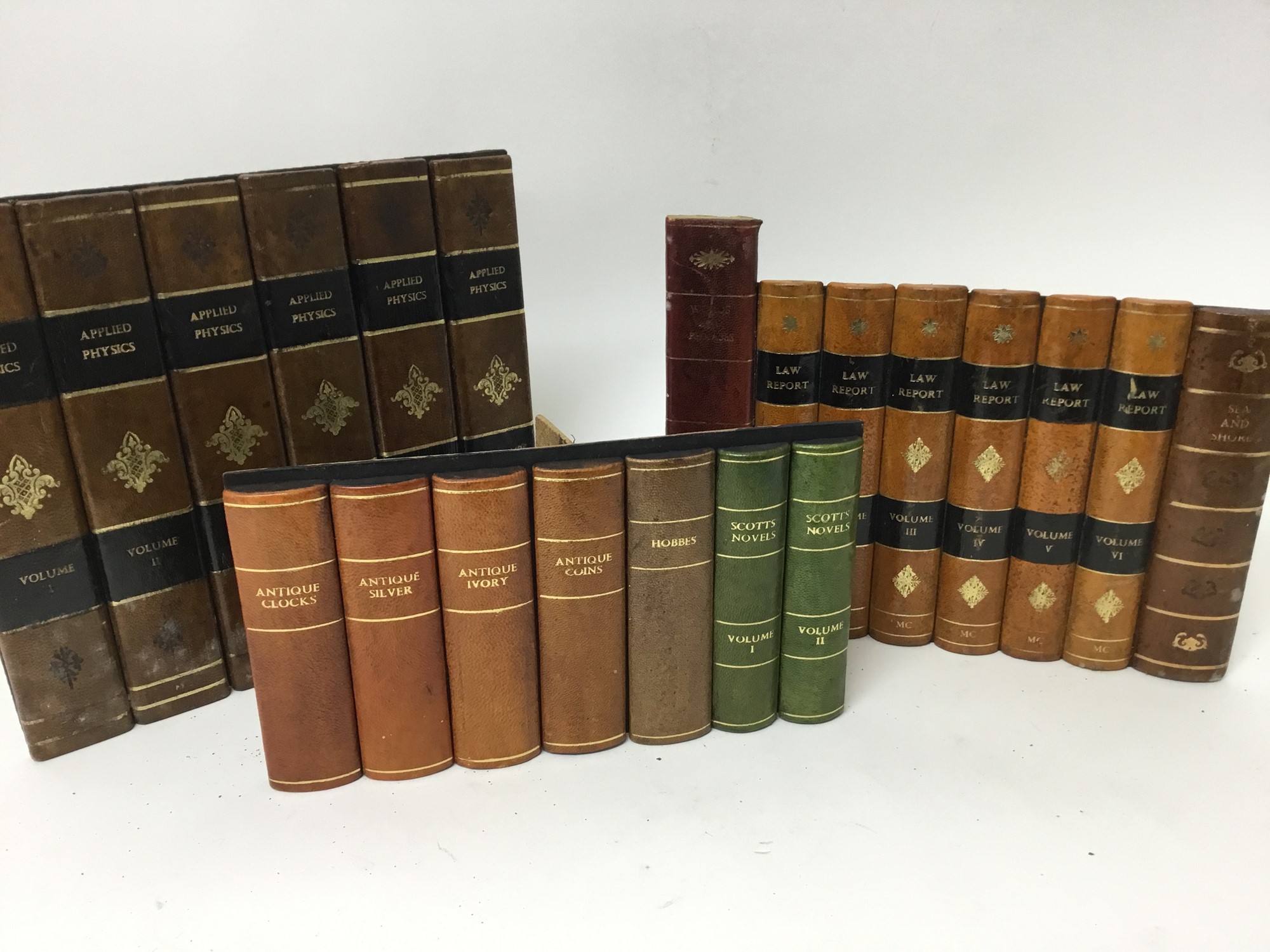 Lot 398 - A large collection of faux book spine panels
