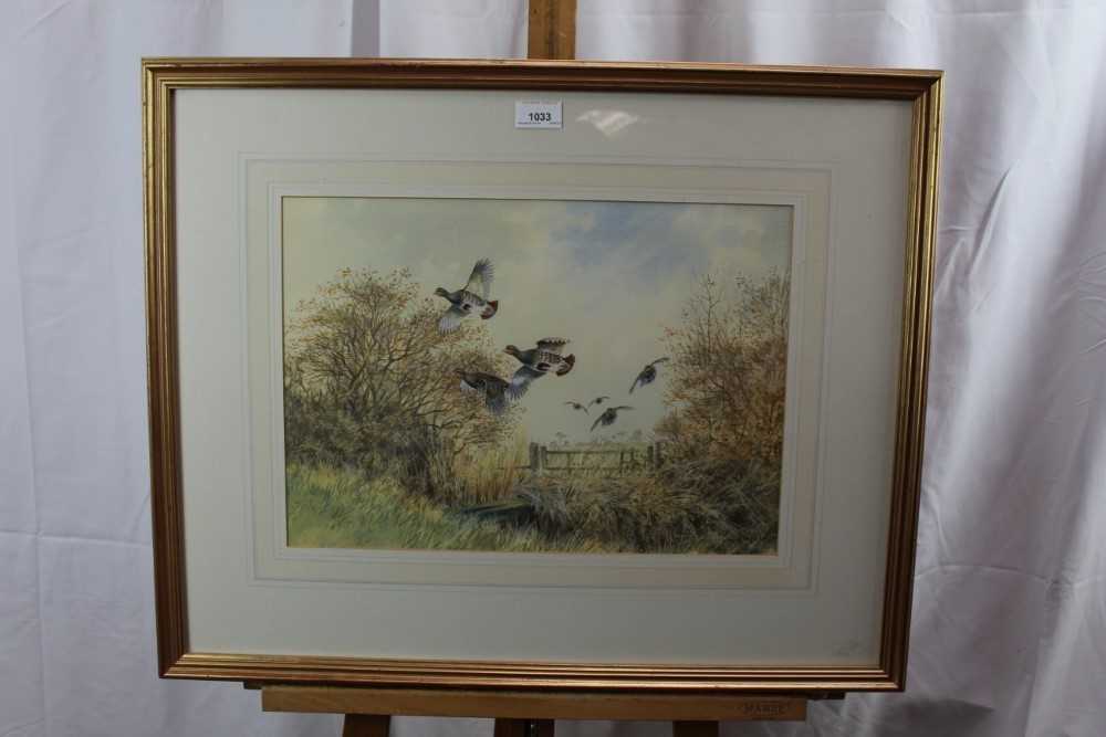 Lot 1033 - John Paley watercolour - English Partridge