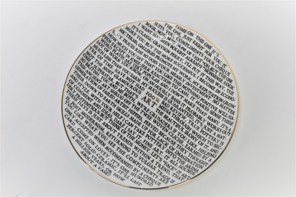 Lot 640 - *Grayson Perry RA (b.1960) '100% Art Plate',