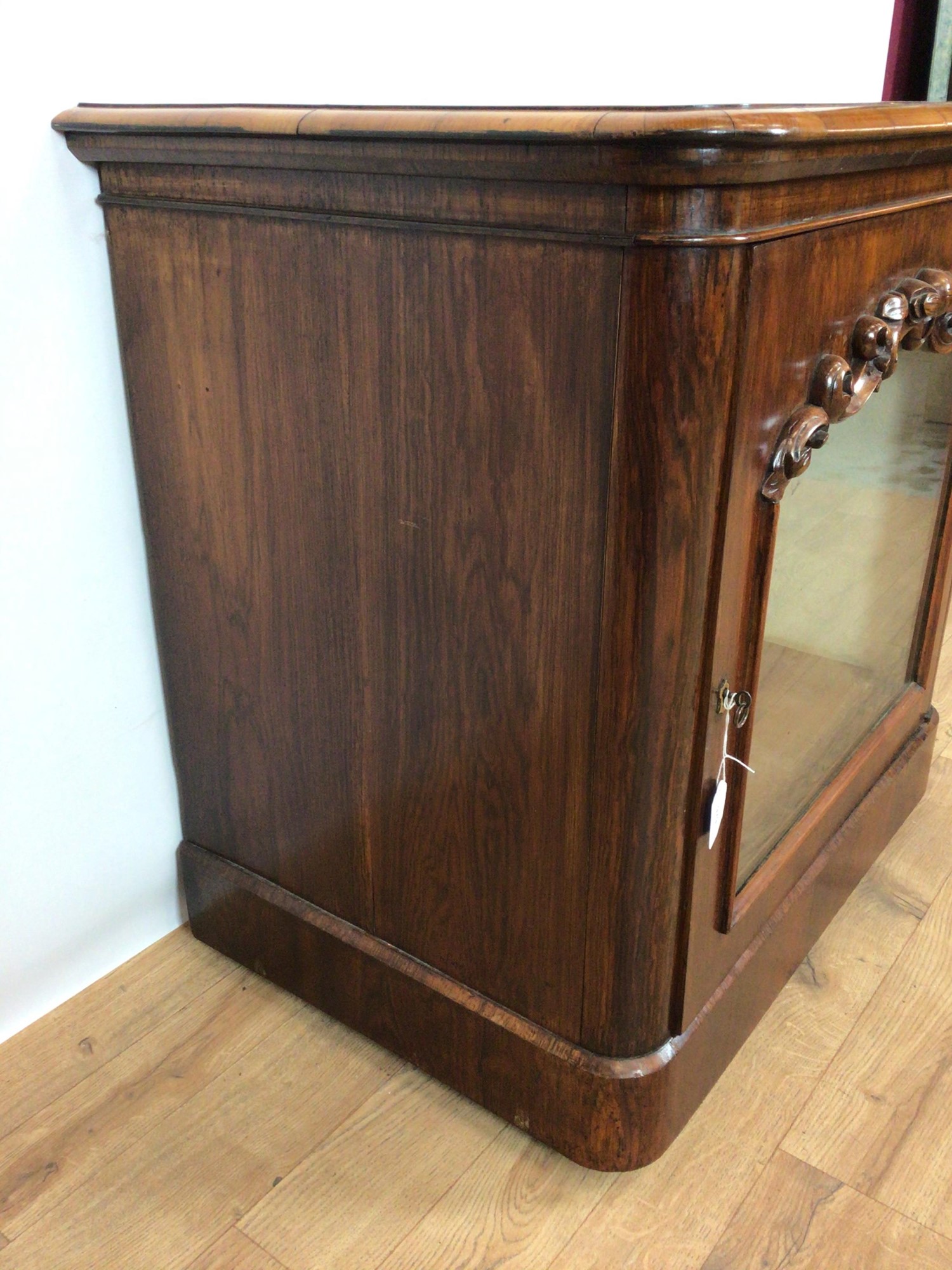 Lot 979 - Victorian rosewood dwarf display cabinet