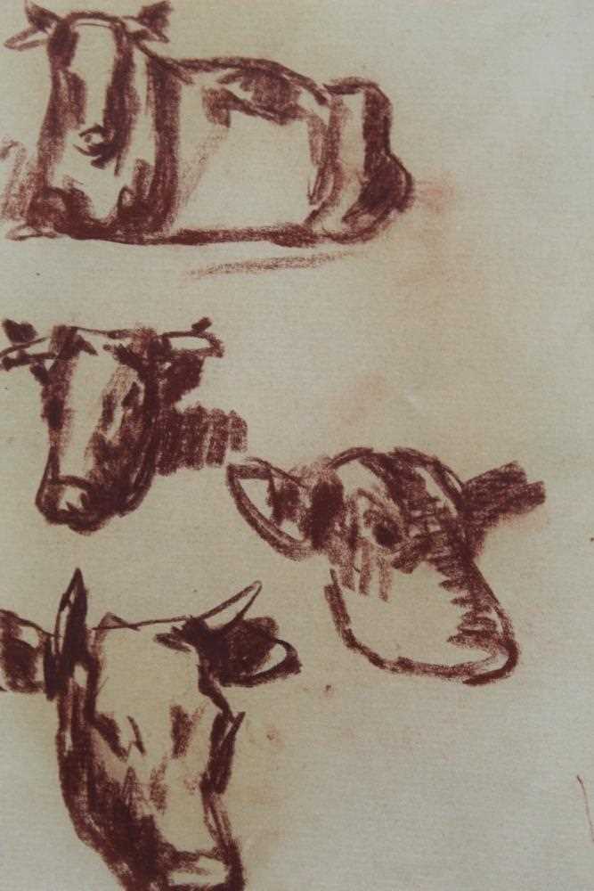 Lot 1067 - Harry Becker chalk - cows
