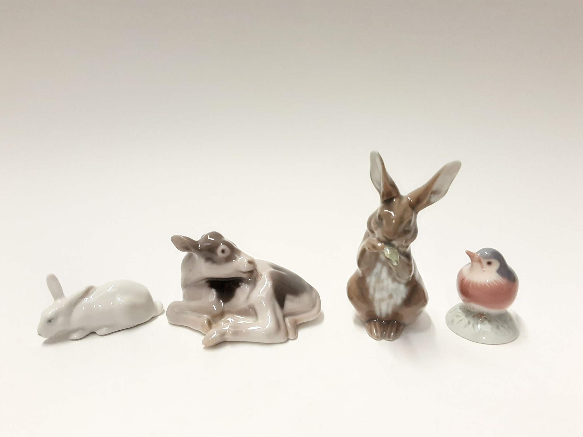 Lot 154 - Seven Royal Copenhagen porcelain animals and