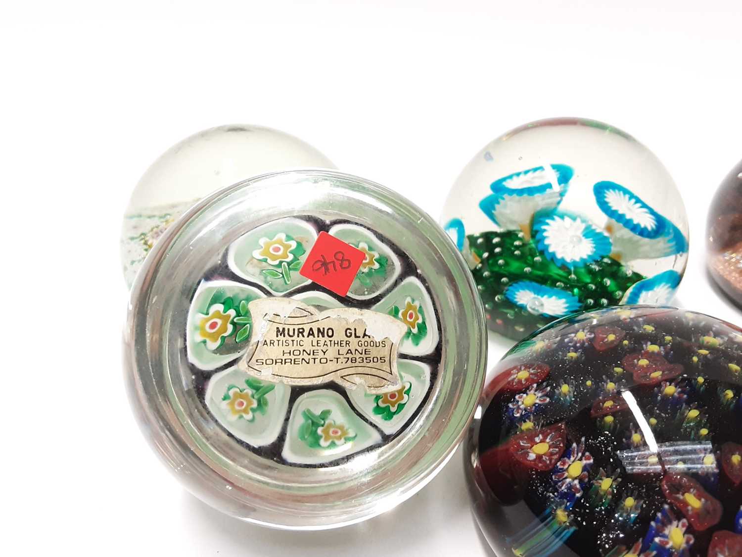 Lot 180 - Six various Murano Art Glass Paperweights