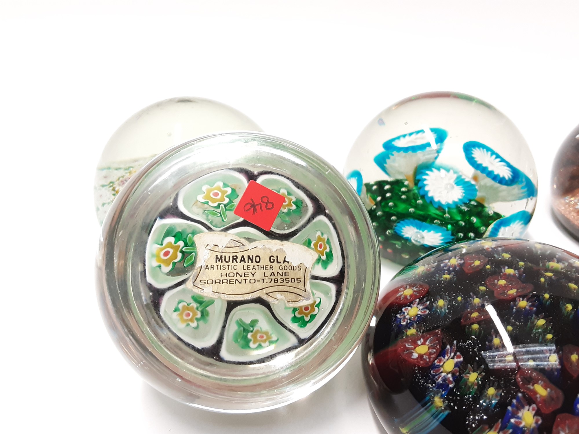 Lot 180 - Six various Murano Art Glass Paperweights