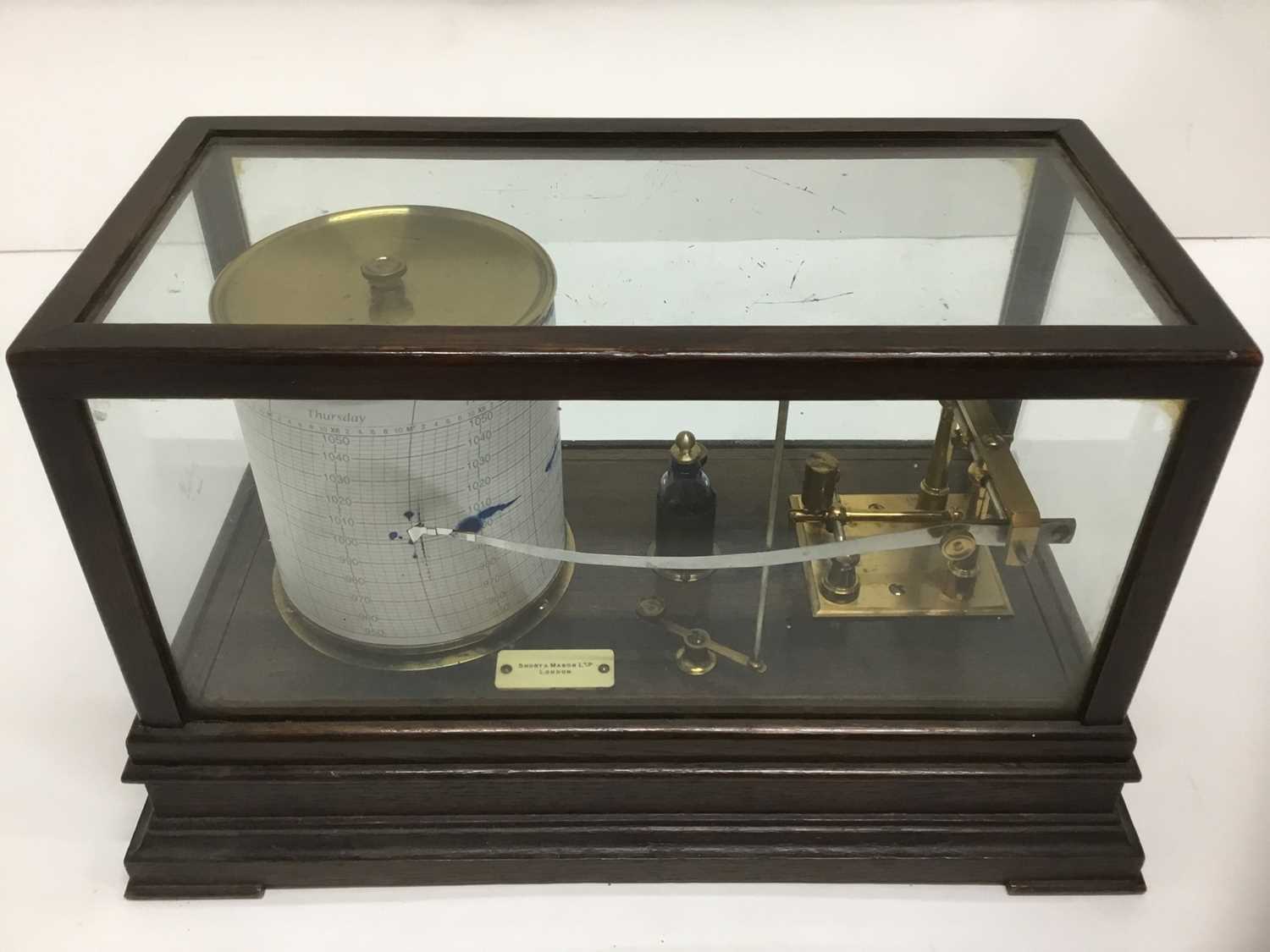 Lot 1073 - Mahogany cased barometer by Short and Mason