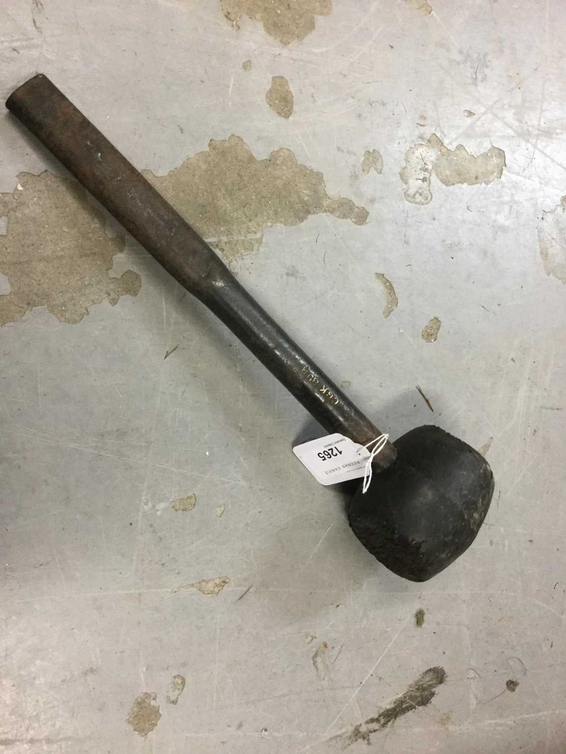 Lot 1265 - 1930s Rolls- Royce wheel hub removal mallet