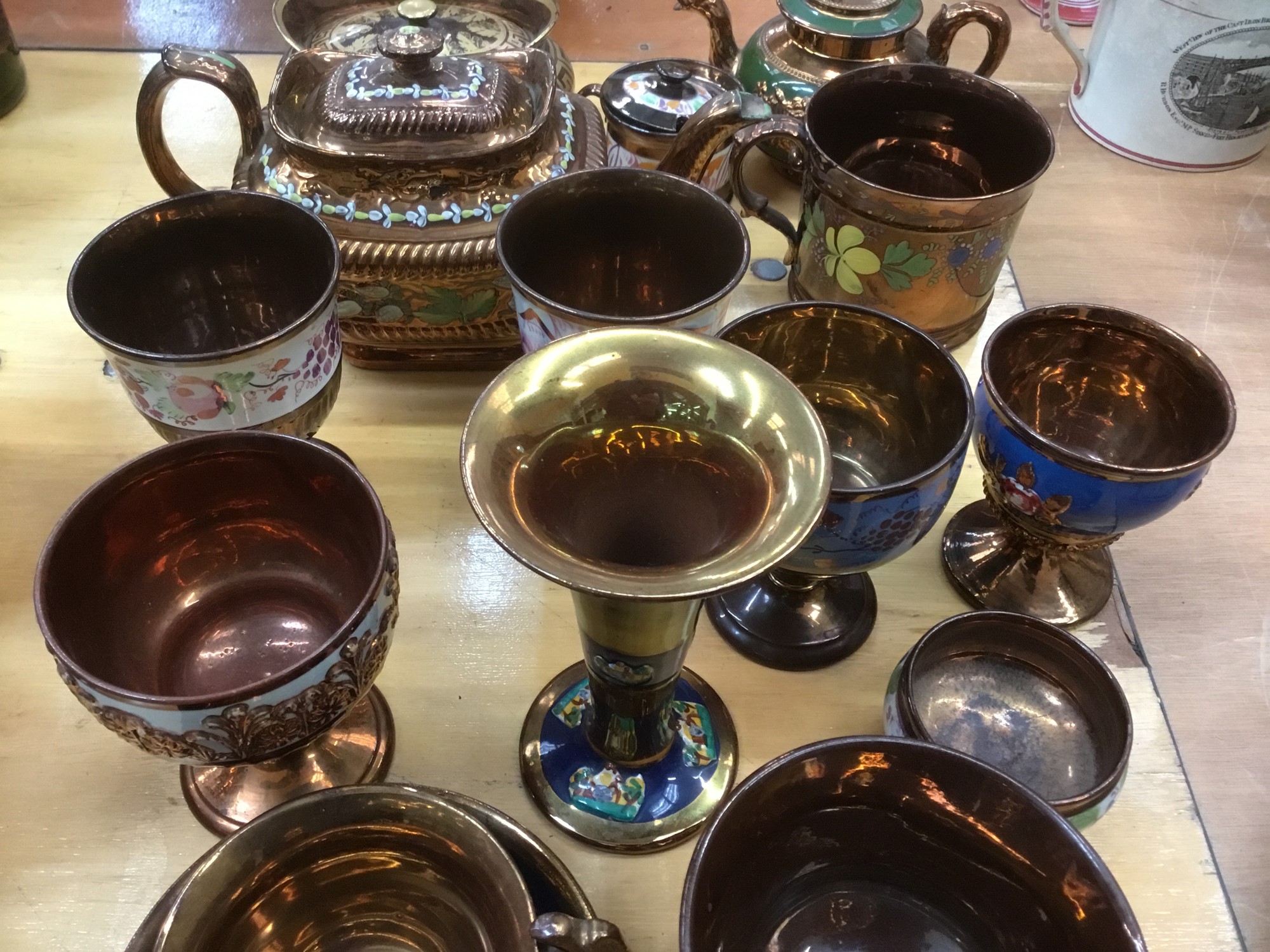 Lot 265 - Collection of 19th century copper lustre