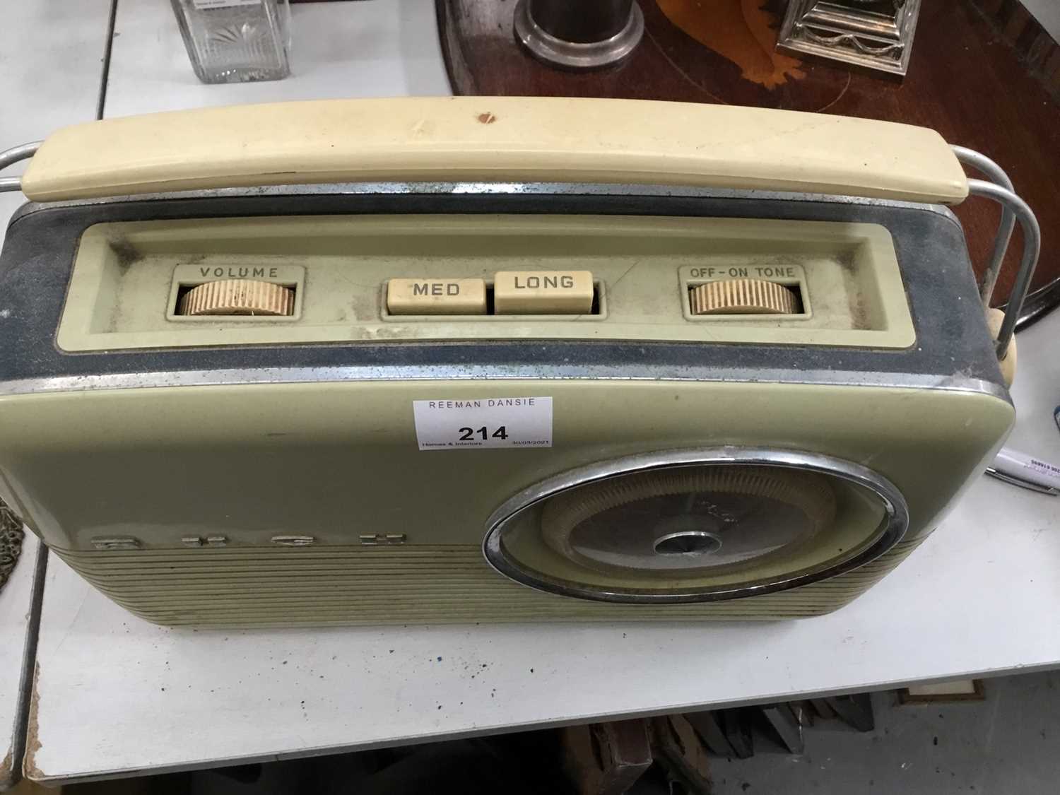 Lot 214 - 1960s Bush portable radio