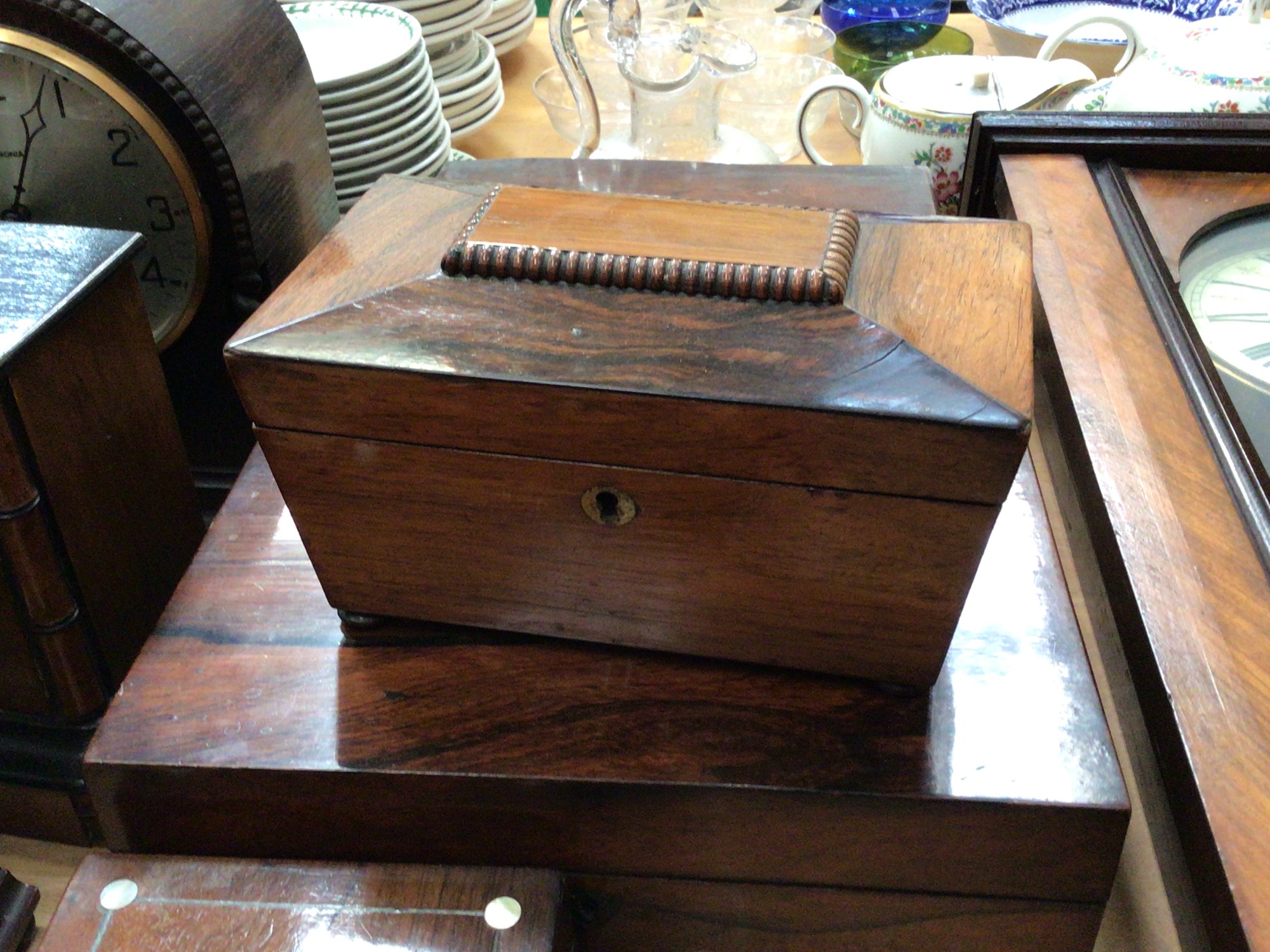 Lot 690 - Four Victorian wooden boxes, including a