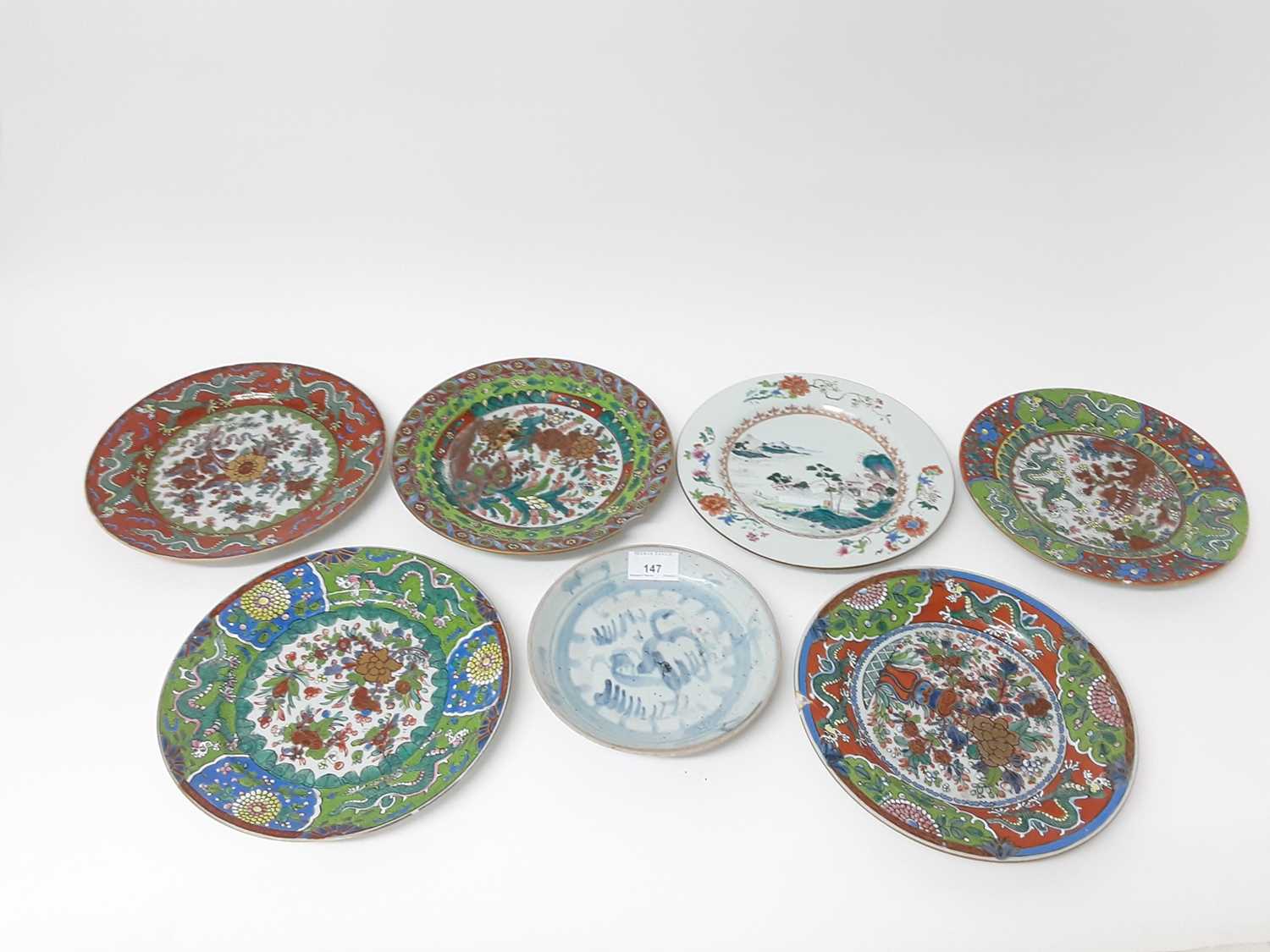 Lot 147 - Five 18th century Chinese porcelain