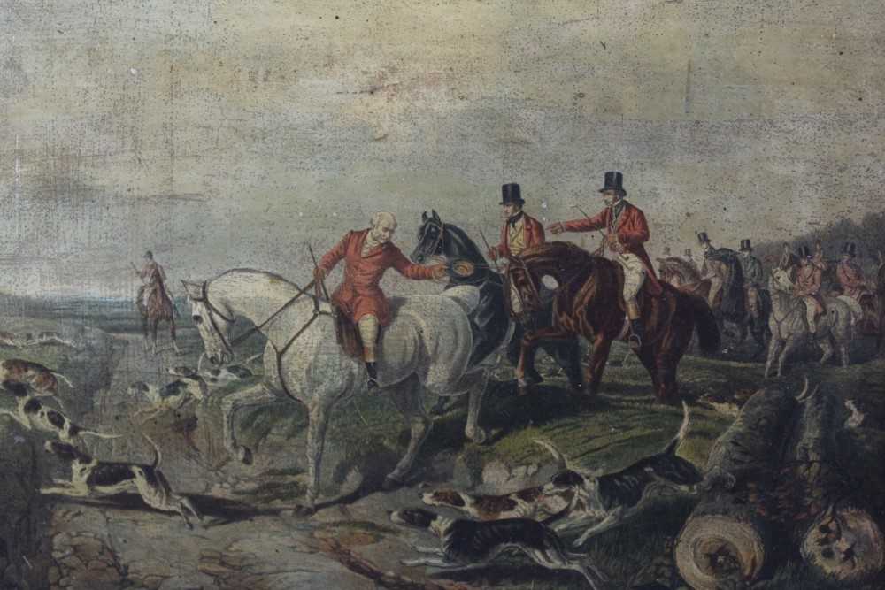Lot 1041 - Set of four 19th century hunting prints in