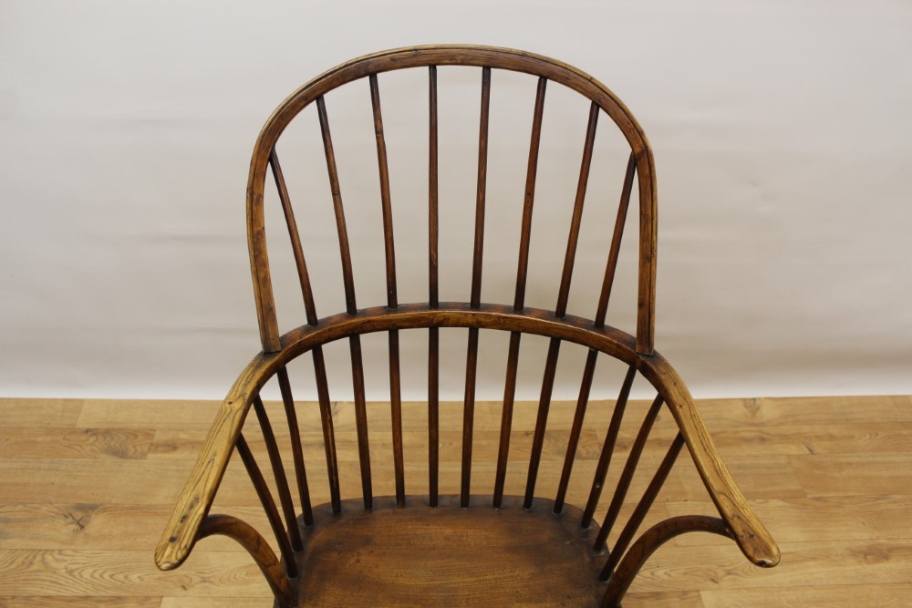 Lot 1433 - Early 19th century hoop back ash and elm