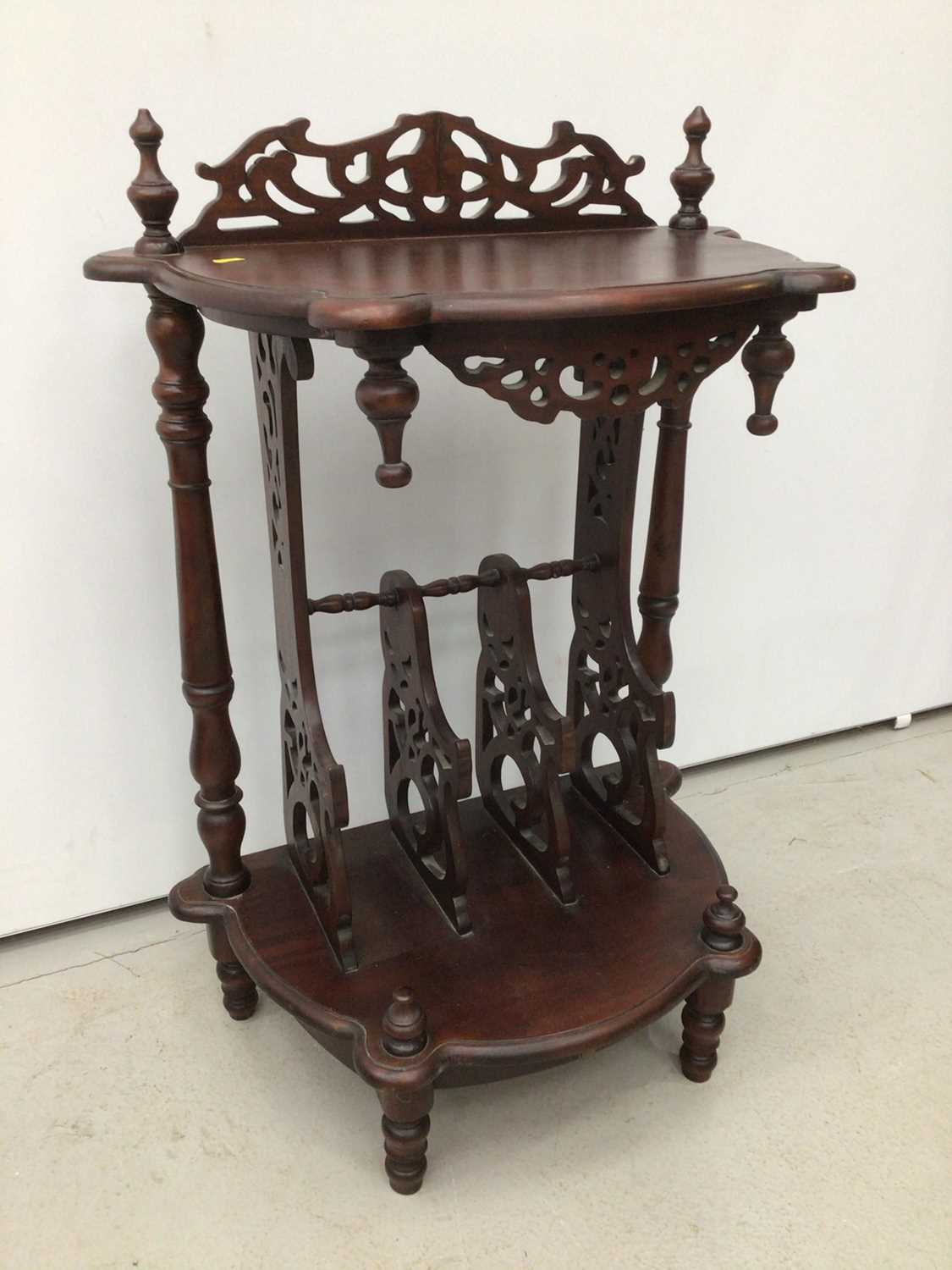 Lot 207 - Mahogany magazine rack H92, W63, D40cm
