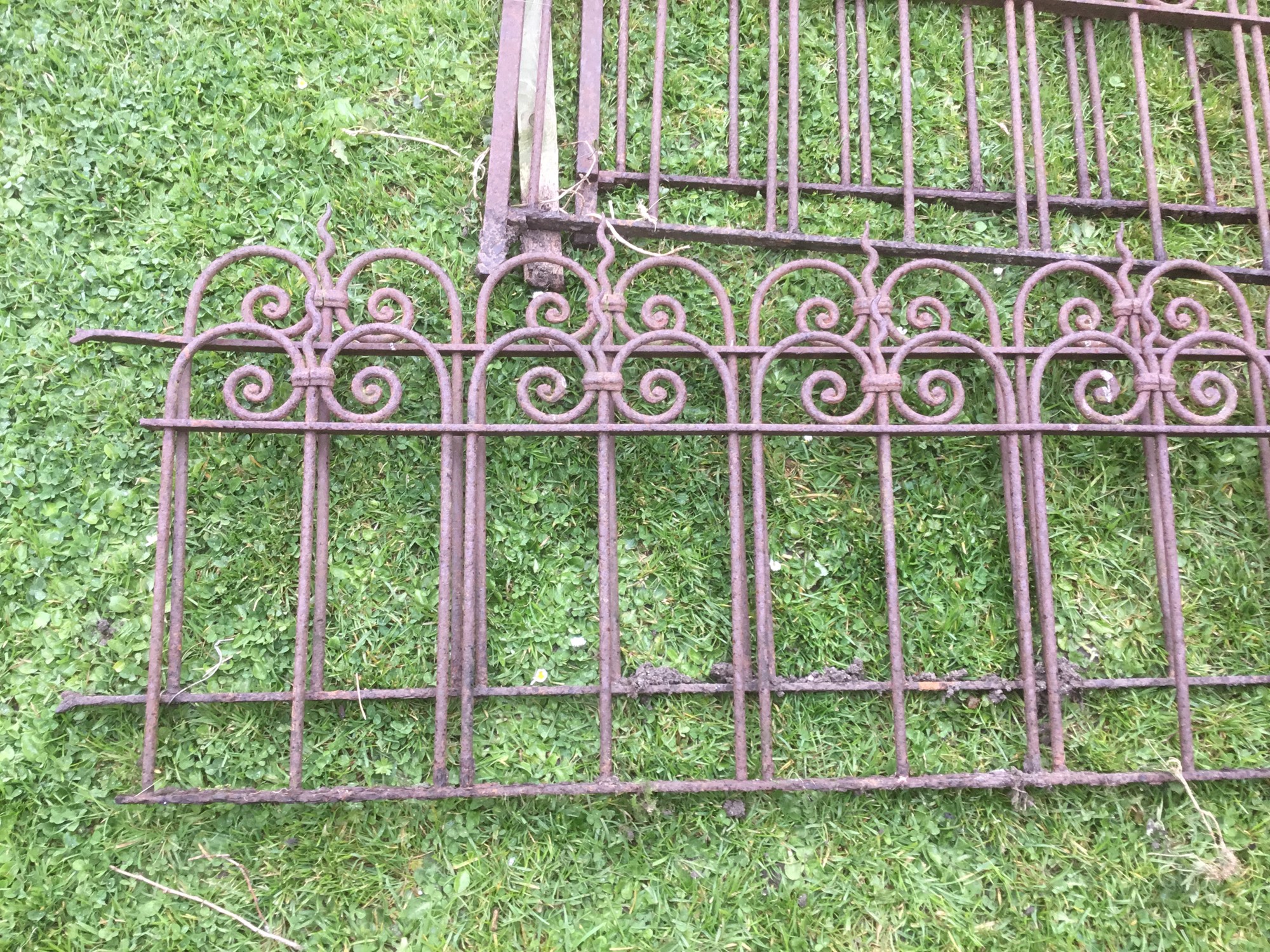 Lot 1874 - Six sections of Victorian wrought iron