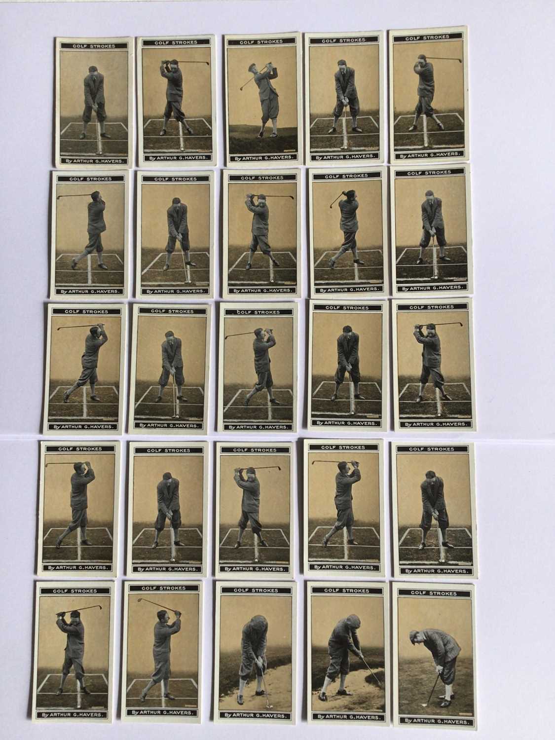 Lot 225 - Cigarette cards Morris's 1923 Golf Stroke