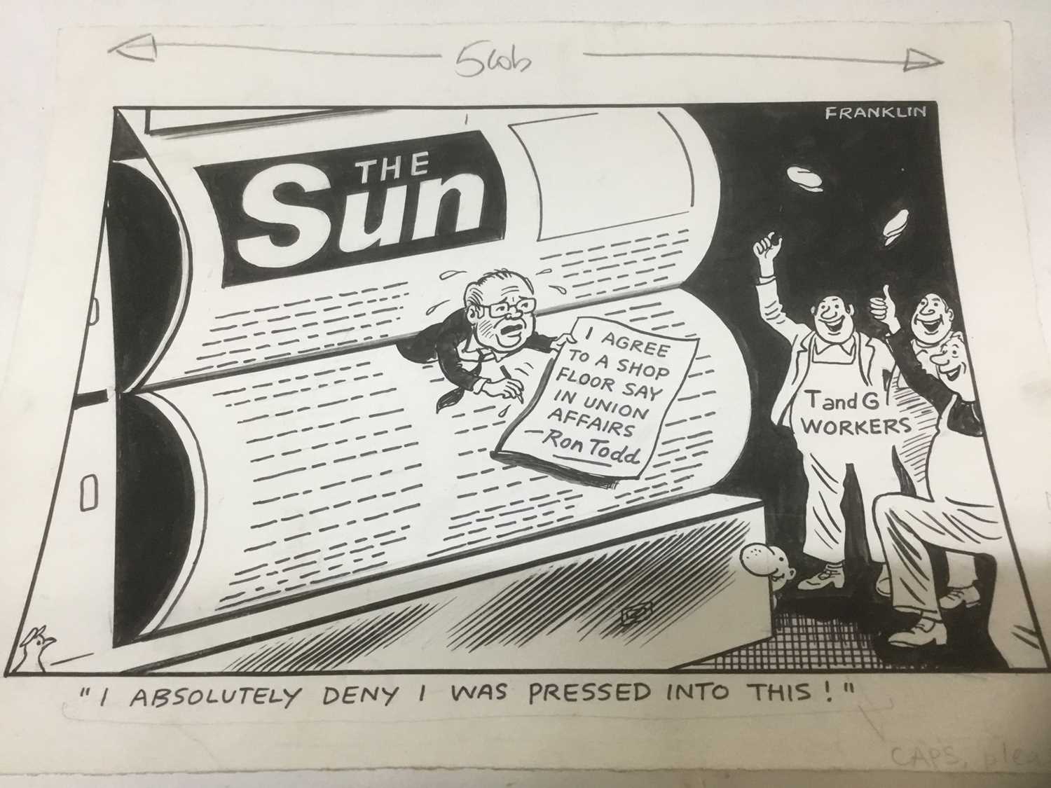 Lot 181 - Franklin - group of original pen and ink