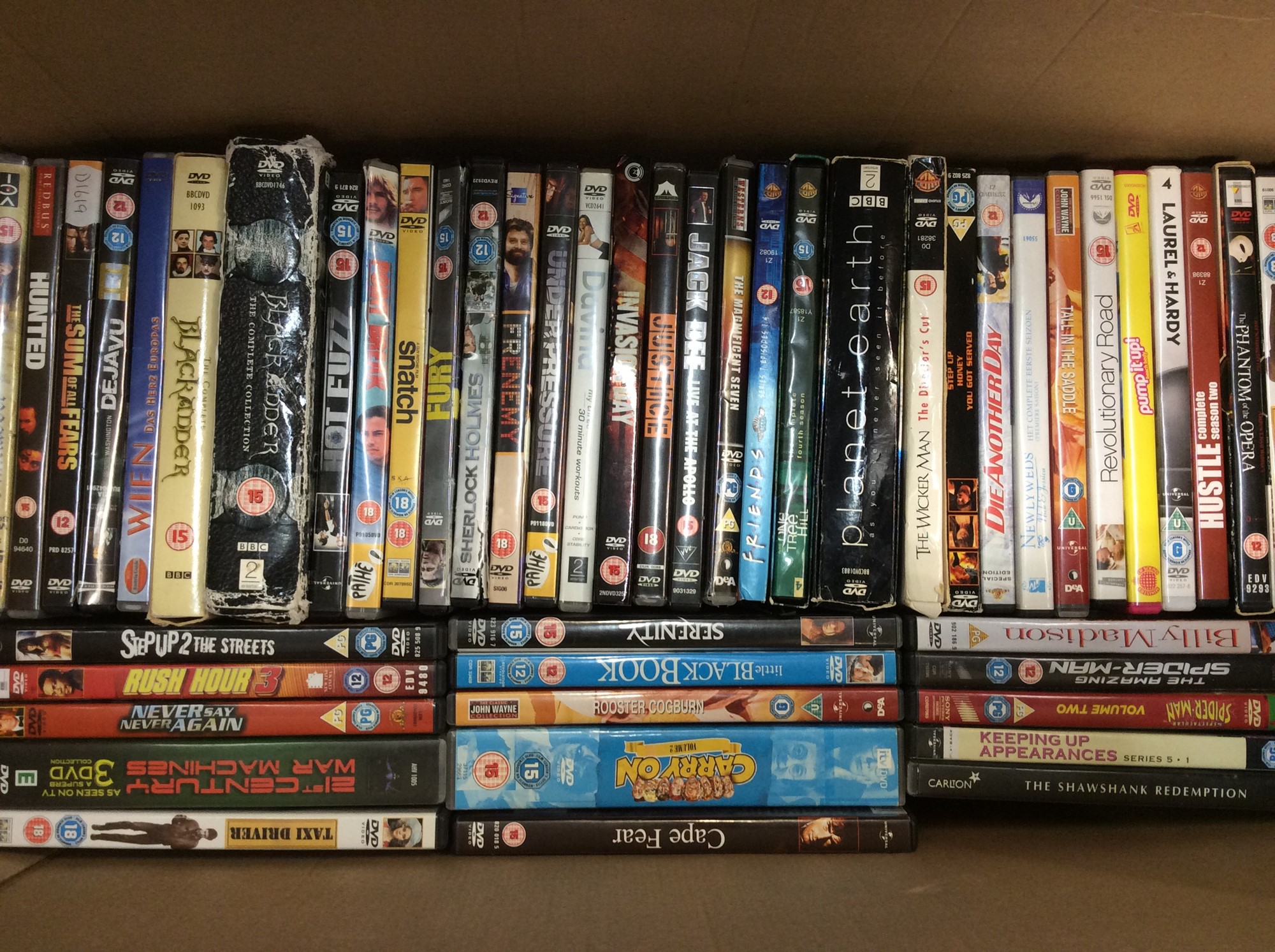 Lot 452 - Large quantity of DVDs (2 boxes)