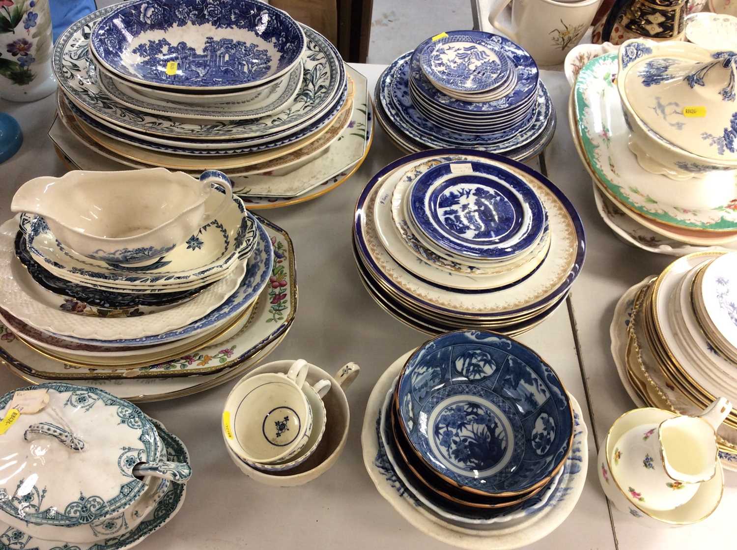 Lot 401 - Group blue and white dinner ware, meat