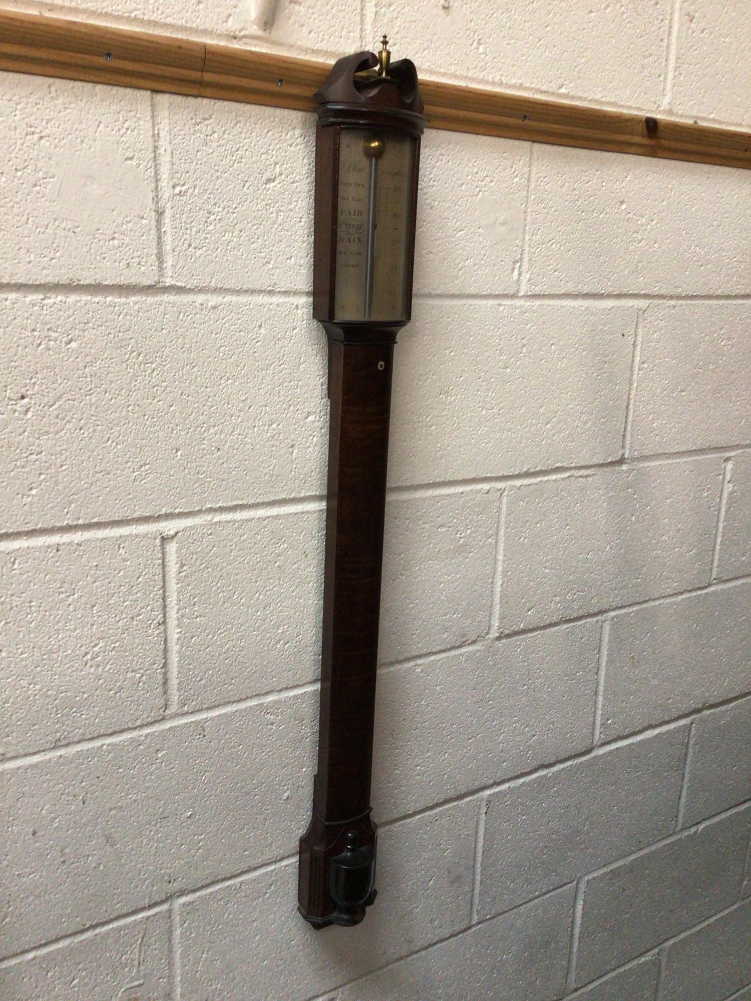 Lot 626 - Blatt of Brighton mahogany stick barometer