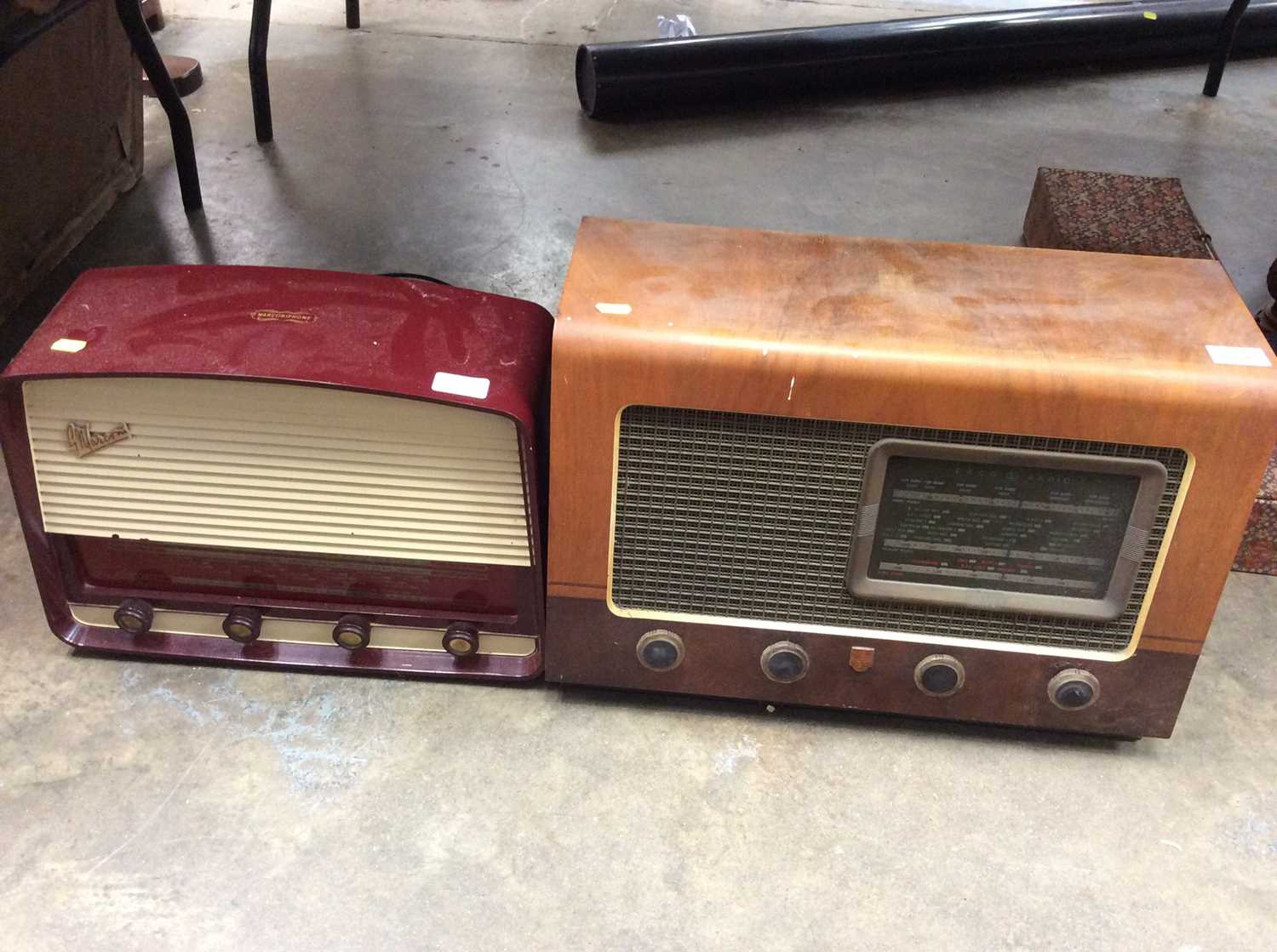 Lot 2356 - Two vintage radios - Marconiphone and one