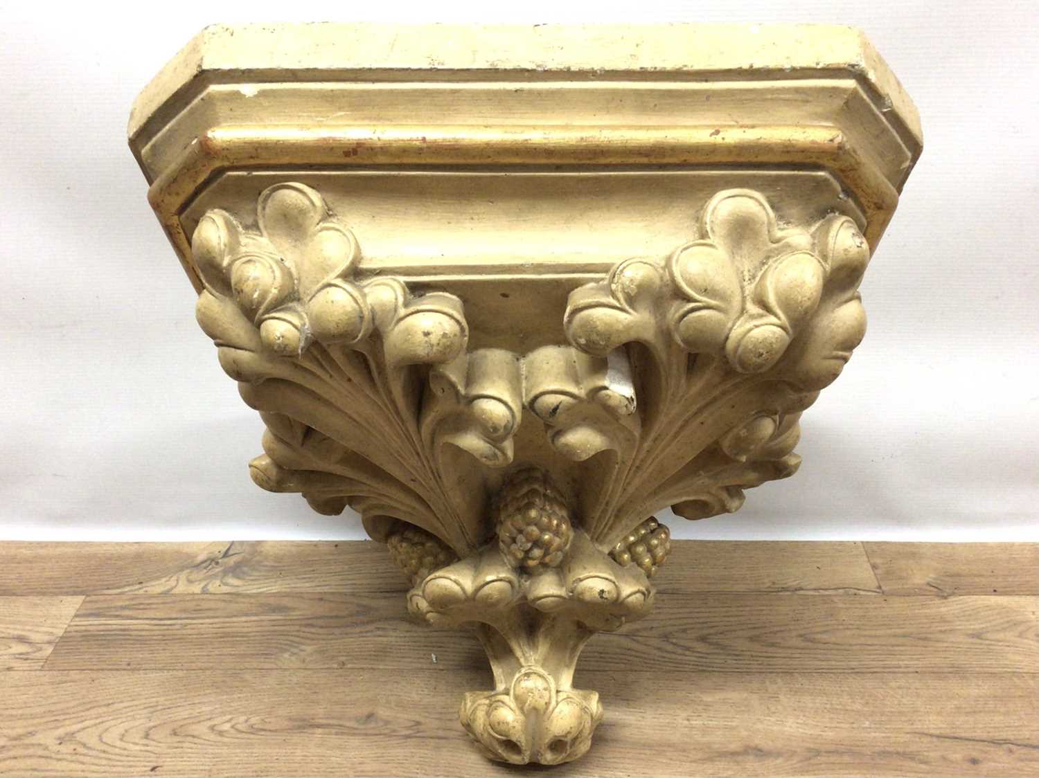 Lot 1537 - 19th century gothic painted plaster bracket