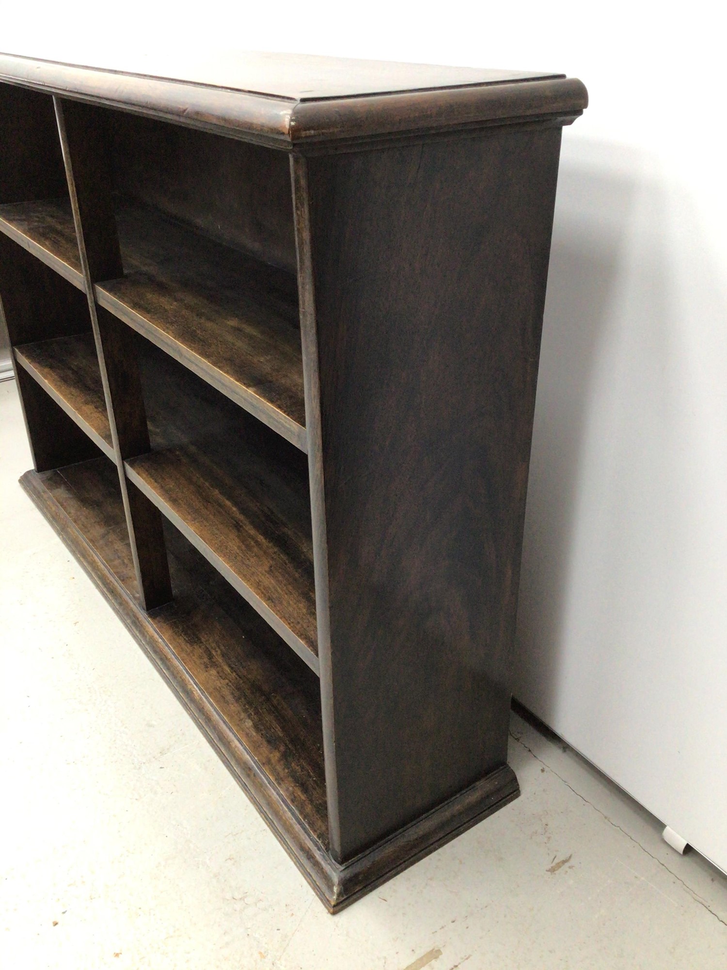 Lot 20 - Oak low bookcase, 120cm wide x 28cm deep x
