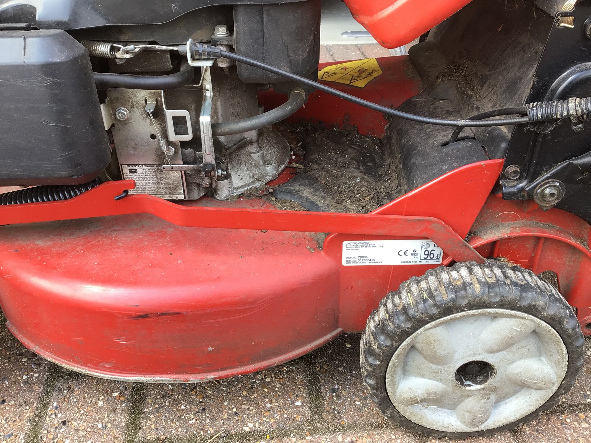 Lot 57 - Toro TX - 159 petrol lawn mower with grass