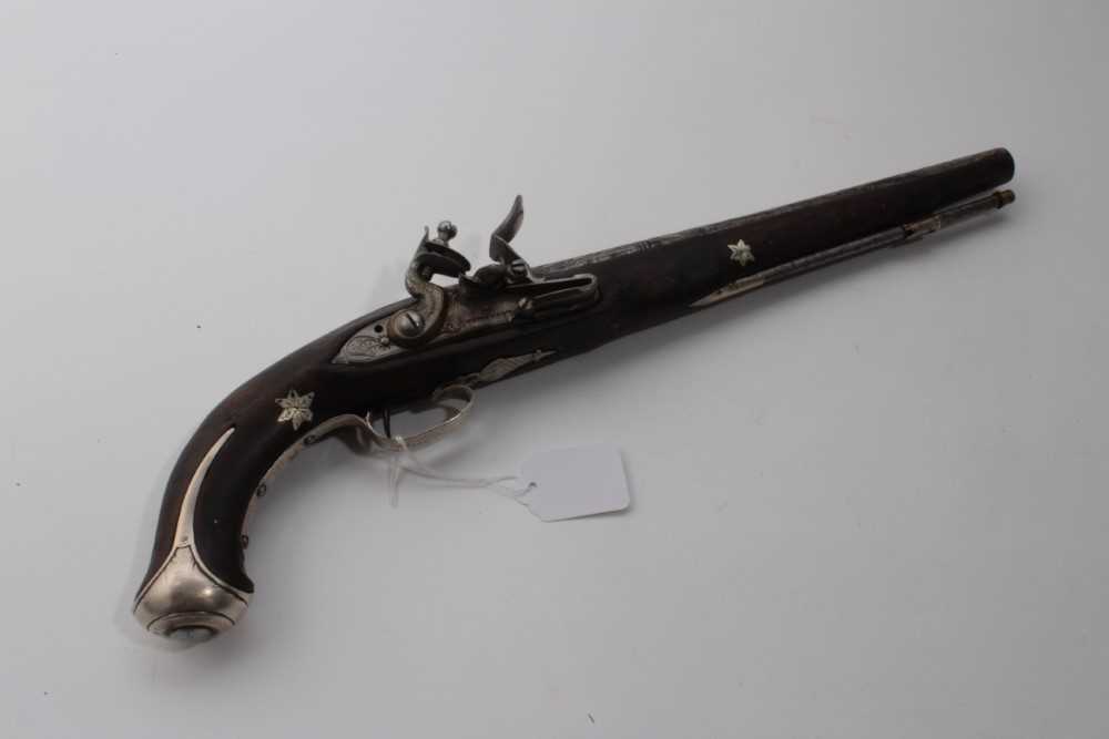 Lot 988 - 19th century Turkish flint lock holster