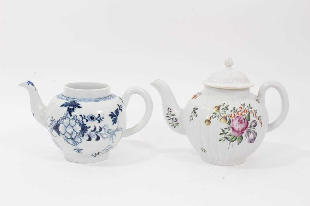 Lot 201 - Derby teapot, c.1756, of fluted form,