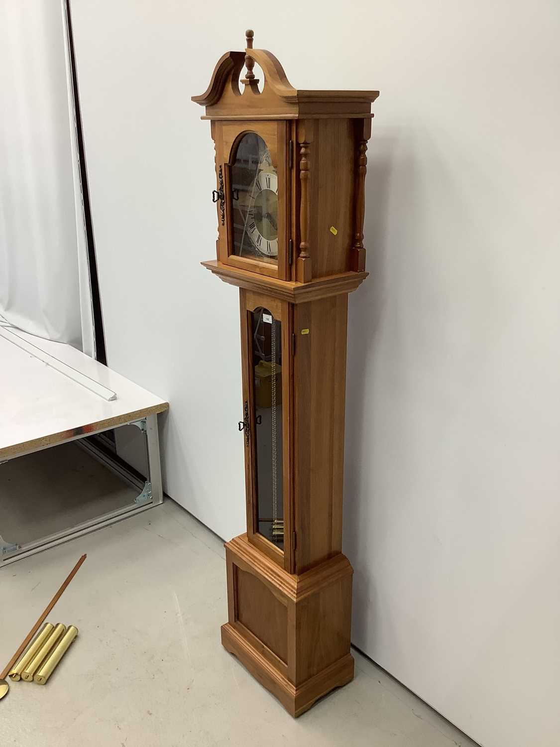 Lot 160 - Reproduction longcase clock in hardwood case
