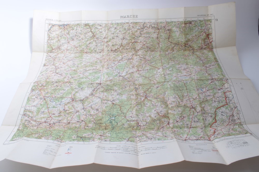 Lot 824 - Five First World War Canvas trench maps of