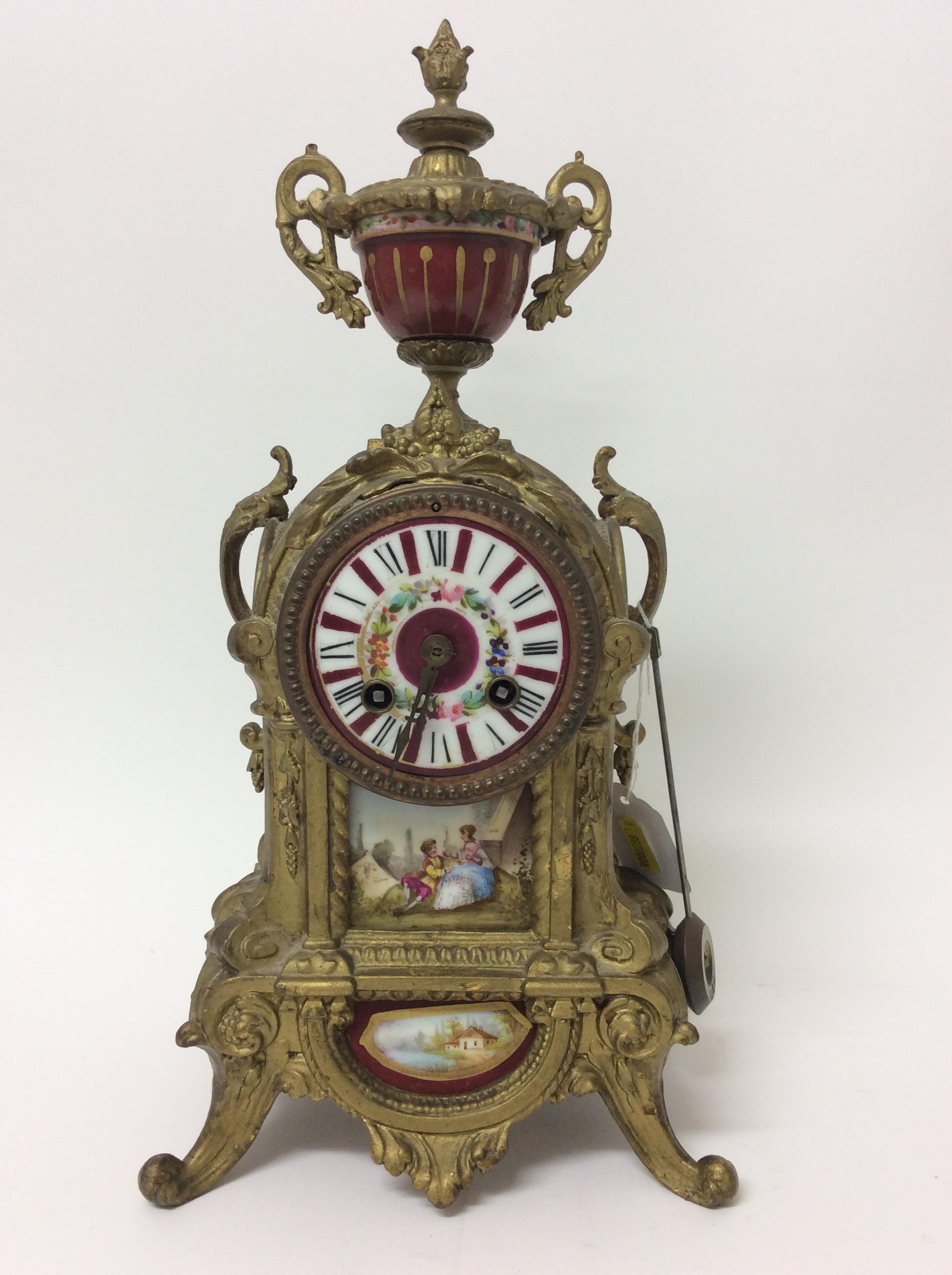 Lot 776 - Two late 19th century French gilt metal and