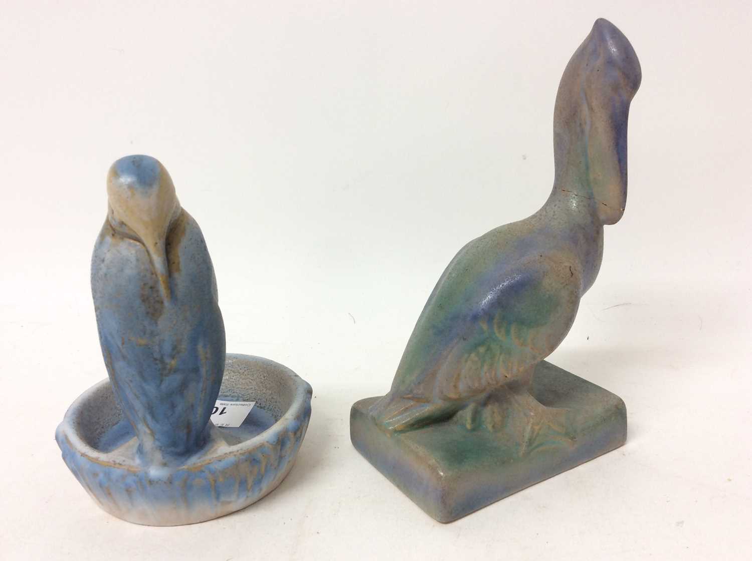 Lot 1061 - Two 1930s Denby Danesby Ware - bird at bird