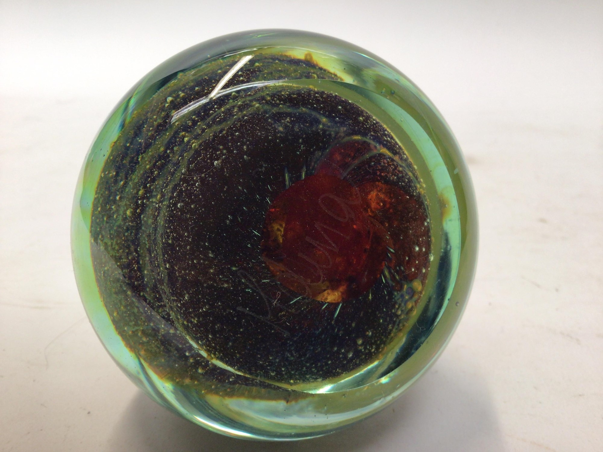 Lot 1075 - Five various Mdina glass paperweights