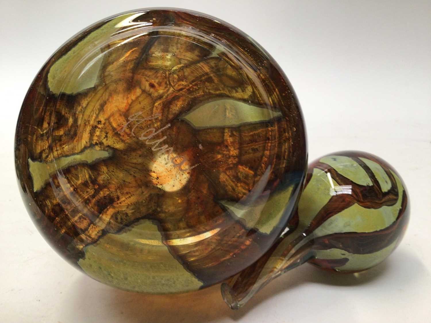 Lot 1075 - Five various Mdina glass paperweights