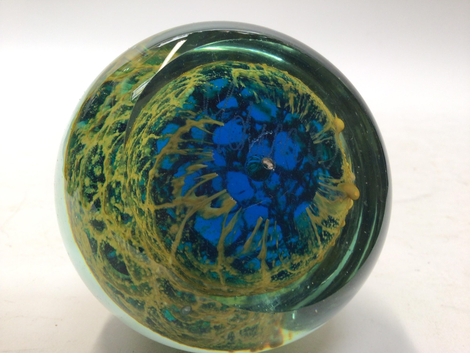 Lot 1075 - Five various Mdina glass paperweights