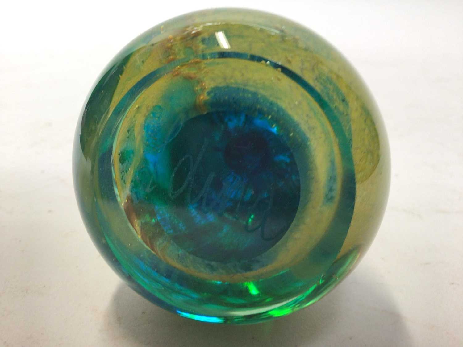 Lot 1075 - Five various Mdina glass paperweights