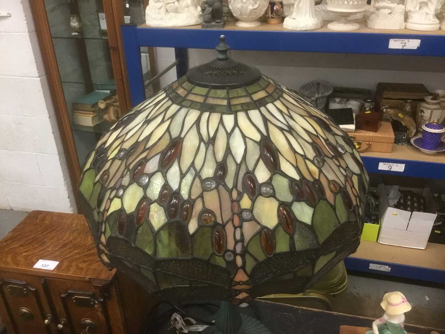 Lot 154 - Tiffany style lamp